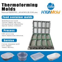 China Round Plastic Cake Box Lid Mould 8 Cavity Aluminum CNC Thermoforming Mold for sale