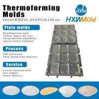 China CNC Polished Aluminum Vacuum Thermoforming Mold for Plastic Plate Food Packaging for sale