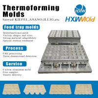 China Fully Automatic 3 Station Disposable Clamshell Plastic Food Tray Container Making Moulds for sale