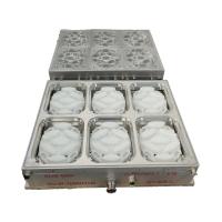 China Custom 3 Station Fully Automatic Thermoforming Mold Machine Hot Cold Runner Disposable Food Tray Aluminum for sale