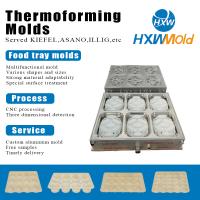 China Custom 3 Station Fully Automatic Thermoforming Mold Machine Hot Cold Runner Disposable Food Tray Aluminum for sale