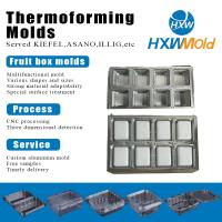 China Aluminium Punching Fully Automatic Three Station Plastic Bowl Cake Box Tray Fruit Mold System for sale