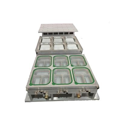 China Three Station Lunch Box Mold Aluminium Bowl Fast Food Container Vacuum Forming Mold for sale