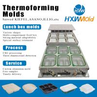 China Three Station Lunch Box Mold Aluminium Bowl Fast Food Container Vacuum Forming Mold for sale