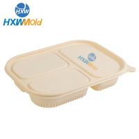 China Three Station Lunch Box Mold Aluminium Bowl Fast Food Container Vacuum Forming Mold for sale
