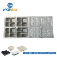 China Four Compartments Plastic Lunch Box Mold Vacuum Thermoforming Mould for sale