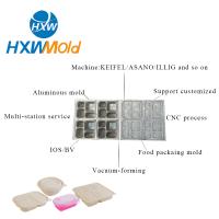 China Plastic Thermoforming Packaging Fast Food Box Container Plate Mold Three Station for sale