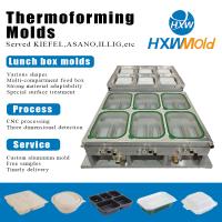 China Three Station Aluminium Lunch Box Mold Vacuum Forming Molding Thermoforming Mold for sale