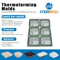 China Five Compartments PET Lunch Box Mold Automatic Vacuum Thermoforming Mould for sale