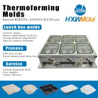 China Fully Automatic Three Station Thermoforming Mold For Plastic Bowls Food Boxes Trays for sale