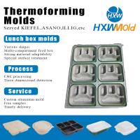 China 5 Cavity Aluminium Cold Runner Thermoforming Mould Corn Starch Food Tray Mold for sale