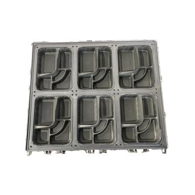 China CNC Aluminium Lunch Box Mold Multi Station Plastic PET PP Food Container Mold for sale