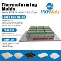 China Food Grade Square PP PET Container Mold Plastic Trays Thermoforming Mold for sale