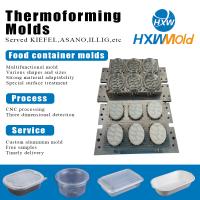 China Aluminum Multi Station CNC Thermoforming Machine Mold For Plastic Food Storage Box for sale