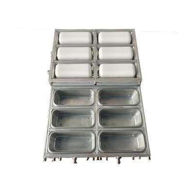 China Durable Rectangular Food Container Mold Heat Resistant Aluminium Vacuum Forming Mold for sale