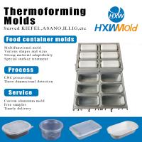 China Durable Rectangular Food Container Mold Heat Resistant Aluminium Vacuum Forming Mold for sale