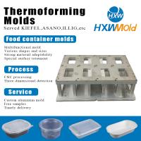China Thin Wall 0.3mm Aluminum Mould Lightweight Food Container Thermoforming Machine for sale