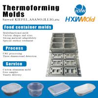 China Aluminum Fast Food Rectangle Container Mold 6 Cavities CNC Quick Service Packaging Mold for sale