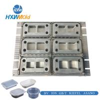 China Aluminum Fast Food Rectangle Container Mold 6 Cavities CNC Quick Service Packaging Mold for sale