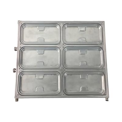 China Freezer Safe Aluminum Rectangle Container Mold For Frozen Foods Ice Cream for sale