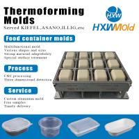 China Auto Fill Compatible Food Container Mold Rectangle 6 Cavities CNC Aluminum Mold for sale