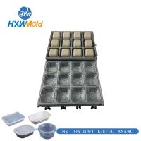 China Auto Fill Compatible Food Container Mold Rectangle 6 Cavities CNC Aluminum Mold for sale