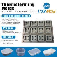 China Rectangular PP / PET Food Container Mold 6 Cavities Aluminum Mold Multi Station for sale