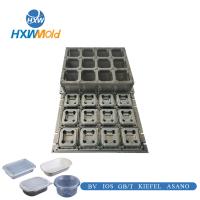 China Rectangular PP / PET Food Container Mold 6 Cavities Aluminum Mold Multi Station for sale