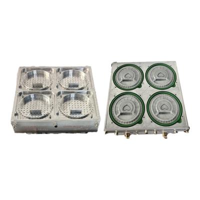China Plastic Fruits Clamshell Packages Box Lid Coffee Cup Lid Thermoforming Forming Making Moulds for sale
