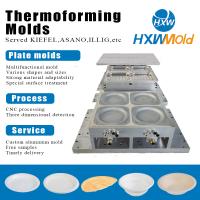 China Custom Multi station Thermoforming Mold MAP Corn Starch Plate Dish Mold for sale