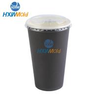 China Disposable Coffee Cup Lid Aluminum Thermoforming Mold with Straw Slot Custom Logo OEM Service for sale