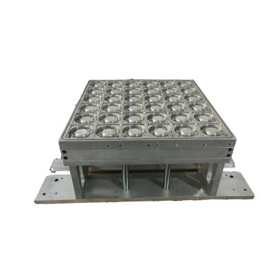 China Custom 3 Station PP PS Cup Lid Thermoforming Mold for Smoothie Milkshake Container Packaging for sale