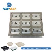 China Durable 9 Cavity Aluminum Mold CNC Polished 0.02-0.05mm Tolerance for Rectangular Food Grade Lid for sale
