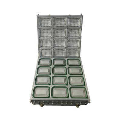 China Three Station Thermoforming Mold For Square Food Box Lids With Fast Change Design for sale