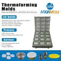 China Three Station Thermoforming Mold For Square Food Box Lids With Fast Change Design for sale
