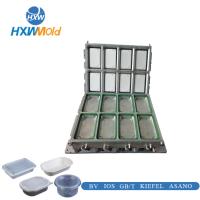 China Round Plastic Cake Box Lid Mould 8 Cavity Aluminum CNC Thermoforming Mold for sale