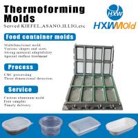 China Round Plastic Cake Box Lid Mould 8 Cavity Aluminum CNC Thermoforming Mold for sale