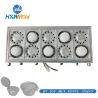 China 10-Cavity Food Grade Aluminum Vacuum Thermoforming Mould for Mirror-Polished Clamshell Lids for sale