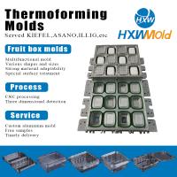 China Custom Size CNC Process Vacuum Forming Hinged Fruit Clamshell Thermoforming Mold for Food Containers for sale