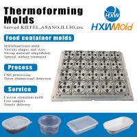 China 25-Cavity CNC Aluminum High-Yield Food Container Thermoforming Mold for PP PET Packaging for sale