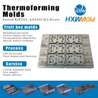 China Customizable CNC-Machined Aluminum Thermoforming Mold for Hinged Fruit Containers with 0.02mm -0.05mm Tolerance for sale
