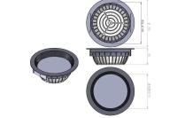 China Bright COB Recessed LED Downlights 30W Aluminum Alloy 2700K - 3300K for sale