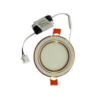 China Gold Border LED Slim Downlight 720LM 200° Beam Angle Φ120×H10mm 3000K for sale