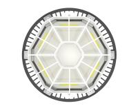 China 130lm/w UFO LED High Bay Light 200W 150W 100W Driver UGR 50/60Hz 19 UL Approved for sale