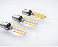 China OEM / ODM natural white 5000K CRI85 LED Filament Candle Bulb for sale