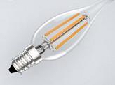 China OEM / ODM natural white 5000K CRI85 LED Filament Candle Bulb for sale