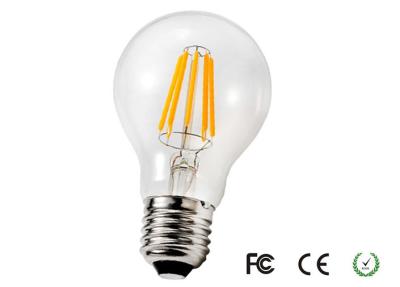 China 6W PFC 0.85 CRI 85 A60 Dimmable LED Filament Bulb For Residential for sale
