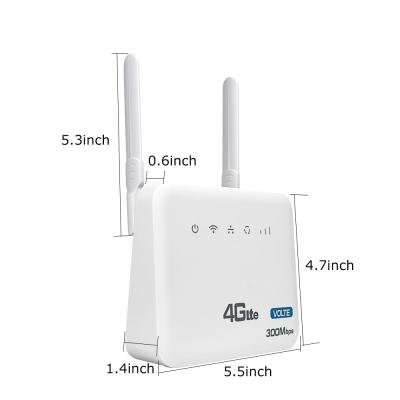 China 4G LTE WiFi CAT6 300mbps RJ11 RJ45 Wi Fi Router with External Detachable Antennas for sale
