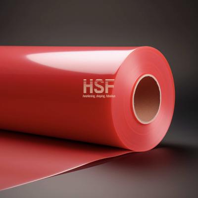 China Opaque Red 40μm HDPE Plastic Sheet Roll with 5000 Meters Winding Length for Packaging and Construction for sale