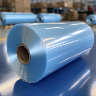 China 35μm Translucent Blue Low Density Polyethylene Film with 8000 Meters Winding Length for sale